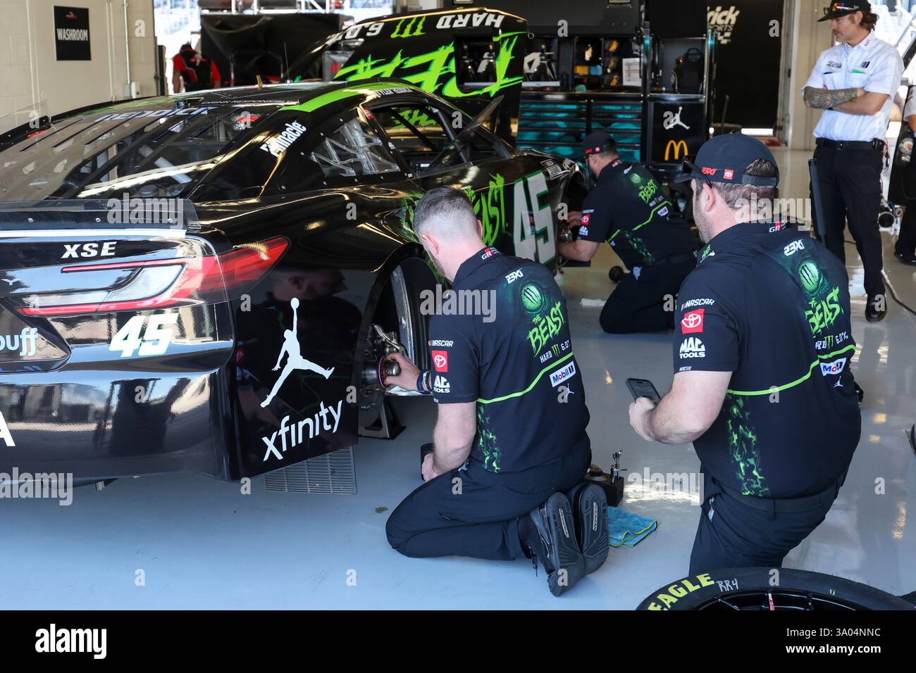 AUSTIN, TX - MARCH 02: A team member for Tyler Reddick (#45 23XI Racing ...