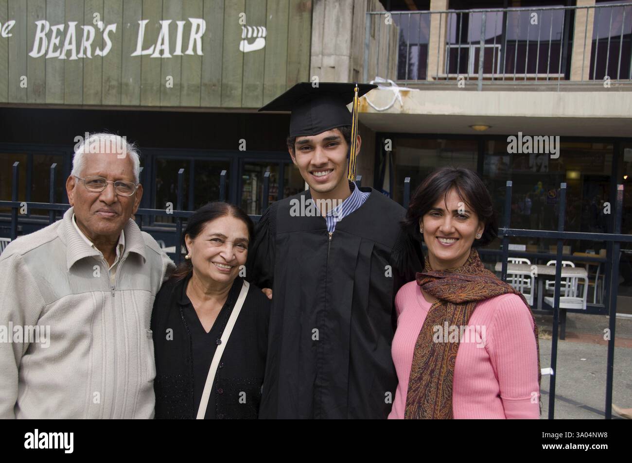 Family on convocation function at Berkeley University, California, USA ...