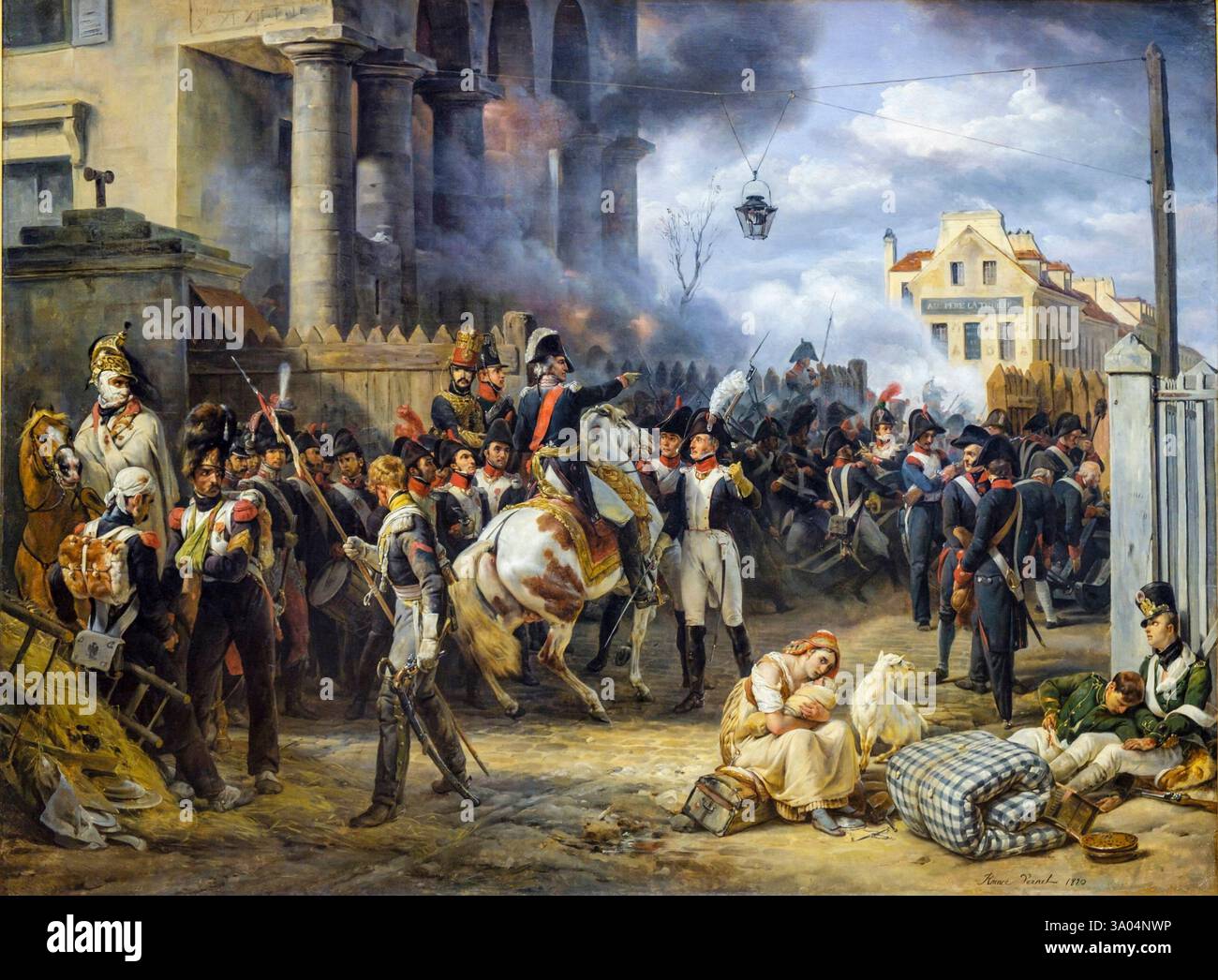 The Clichy Barrier, Horace Vernet, Louvre Museum, Paris, France Stock ...