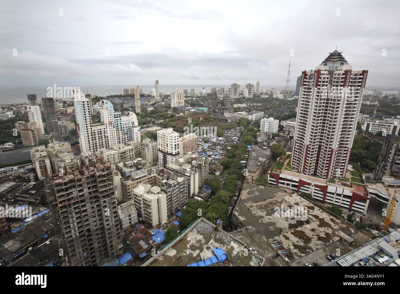 Aerial view of mahalaxmi and lower parel, Bombay Mumbai, Maharashtra ...