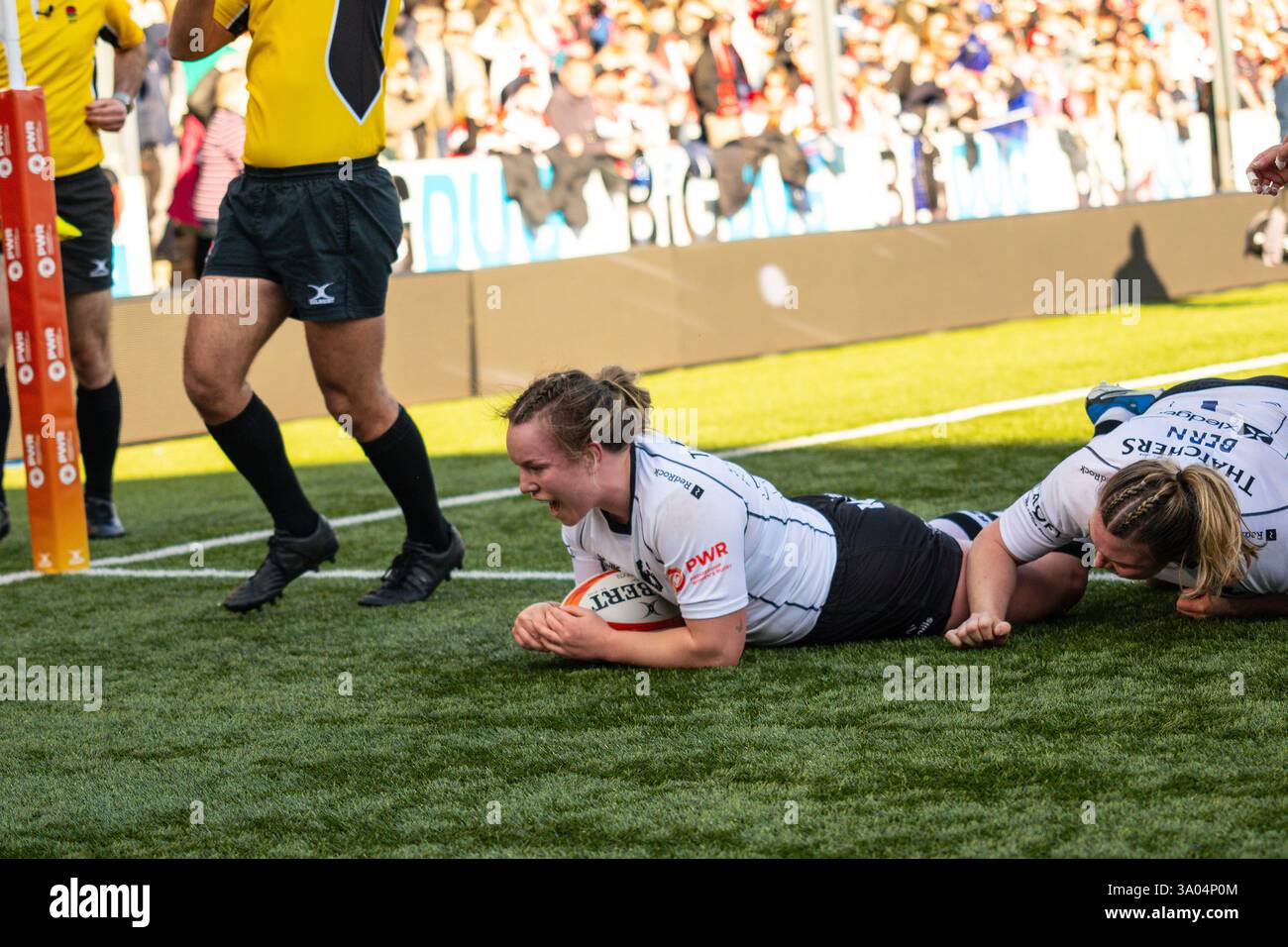 Gloucester, UK, 2nd March 2025 Bristol Bears hooker Lark Atkin-Davies ...