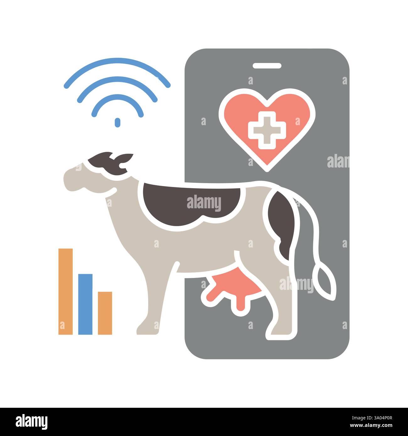 Cattle health monitoring Stock Vector Images - Alamy