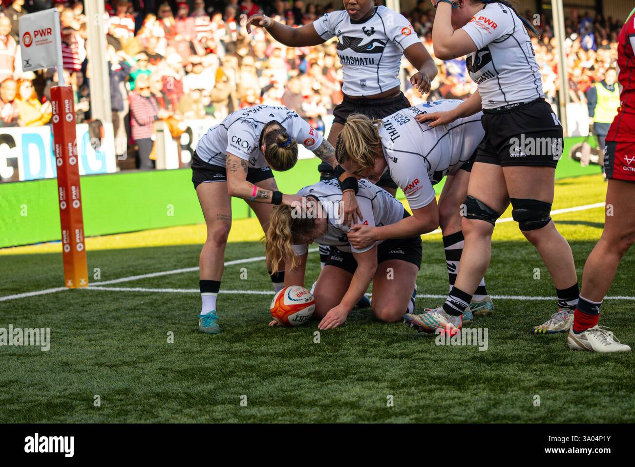 Gloucester, UK, 2nd March 2025 Bristol Bears hooker Lark Atkin-Davies ...