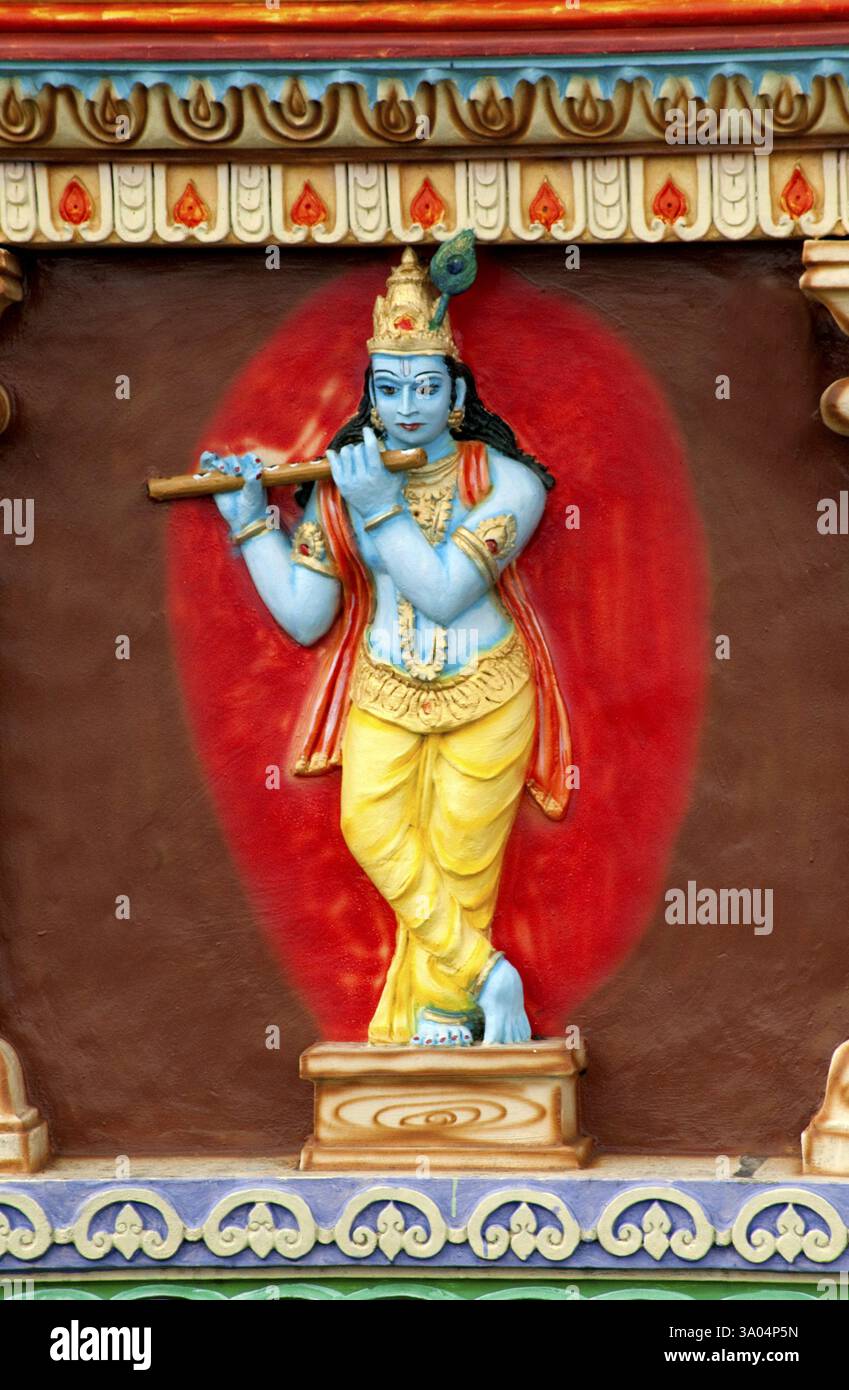 Dashavtar vishnus incarnation krishna on the wall of yamai mandir at ...