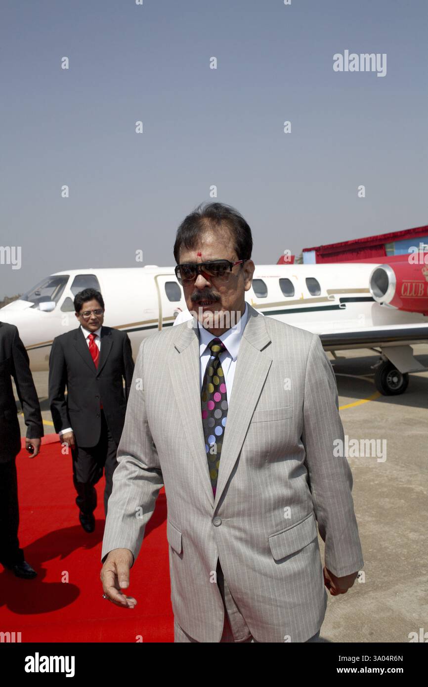 Subrata roy at aamby valley airport, Lonavala, Maharashtra, India NOMR ...