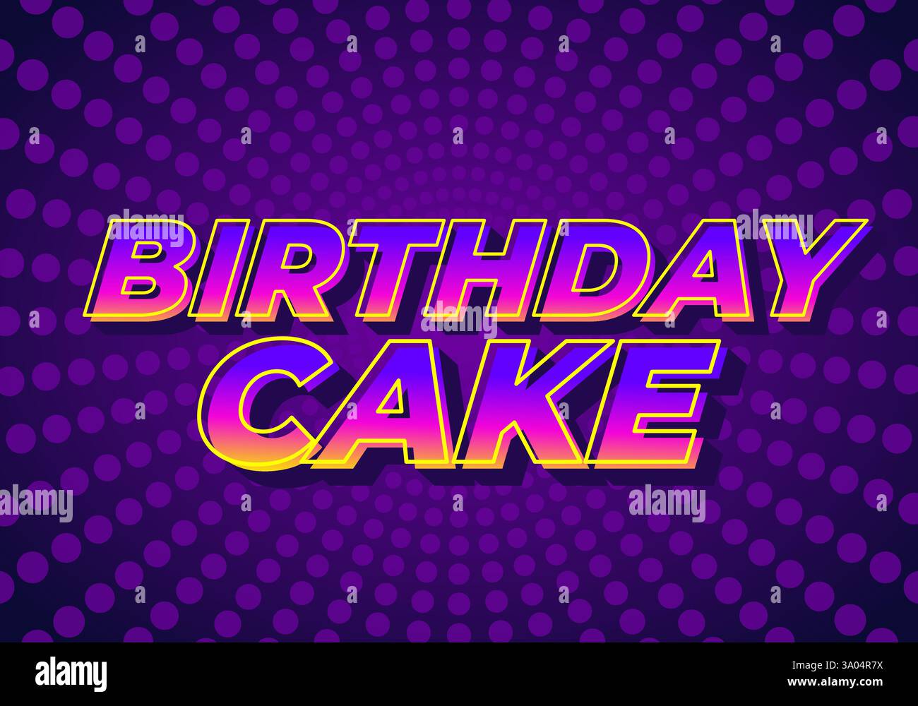 Birthday cake. Text effect design with bold fonts for advertising needs ...