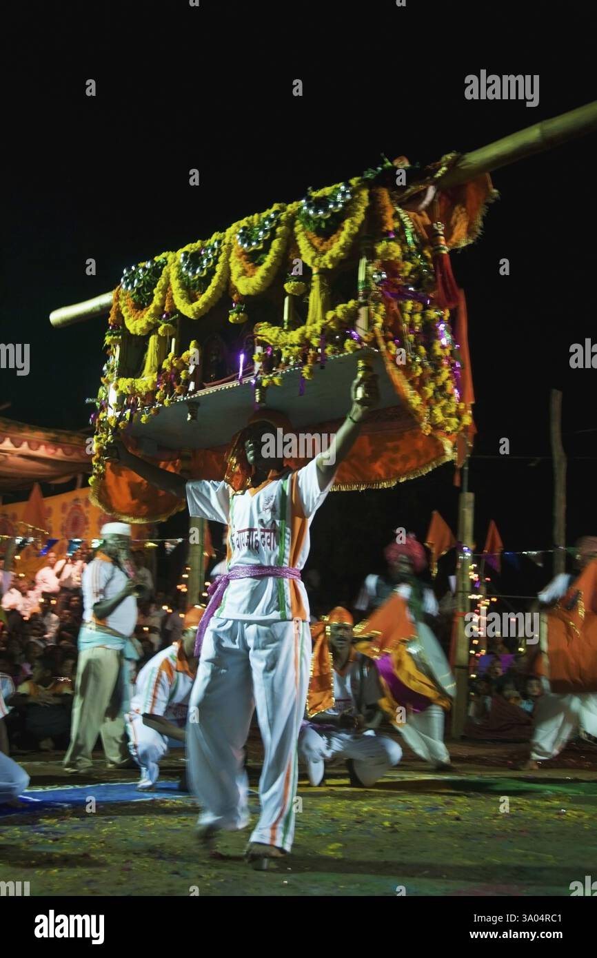 Palki Dance holi festival Sadvali Devrukh Konkan Maharashtra India ...