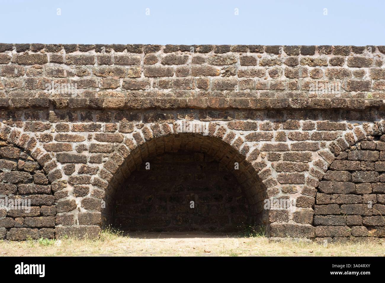 Fortification wall and arches at upper fort aguada, Goa, India, Asia ...