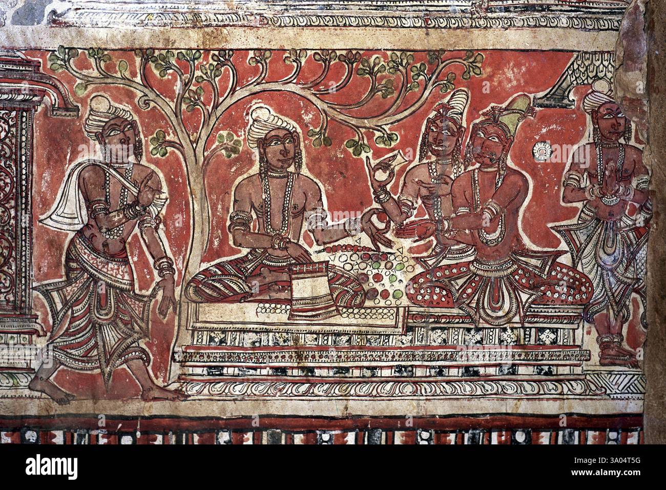 Seventeenth century mural in Narambunathaswamy temple wall at ...