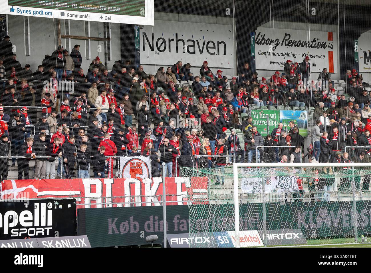 Vejle Boldklub's fans during the Superliga match between Viborg FF and ...