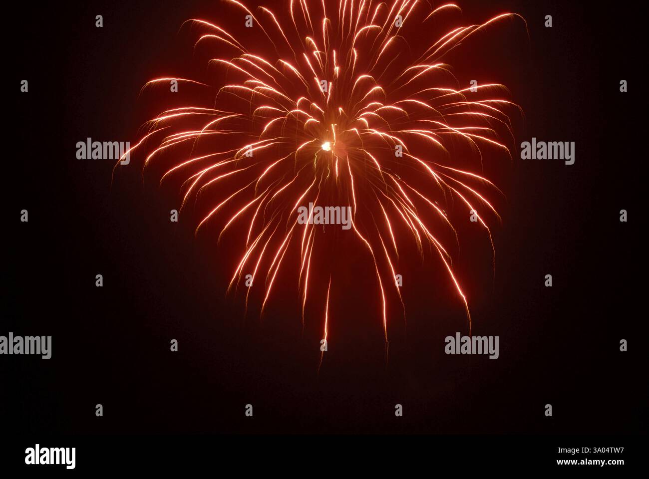 Crackers magnificent red color firework in sky celebrating Gudi Padva ...
