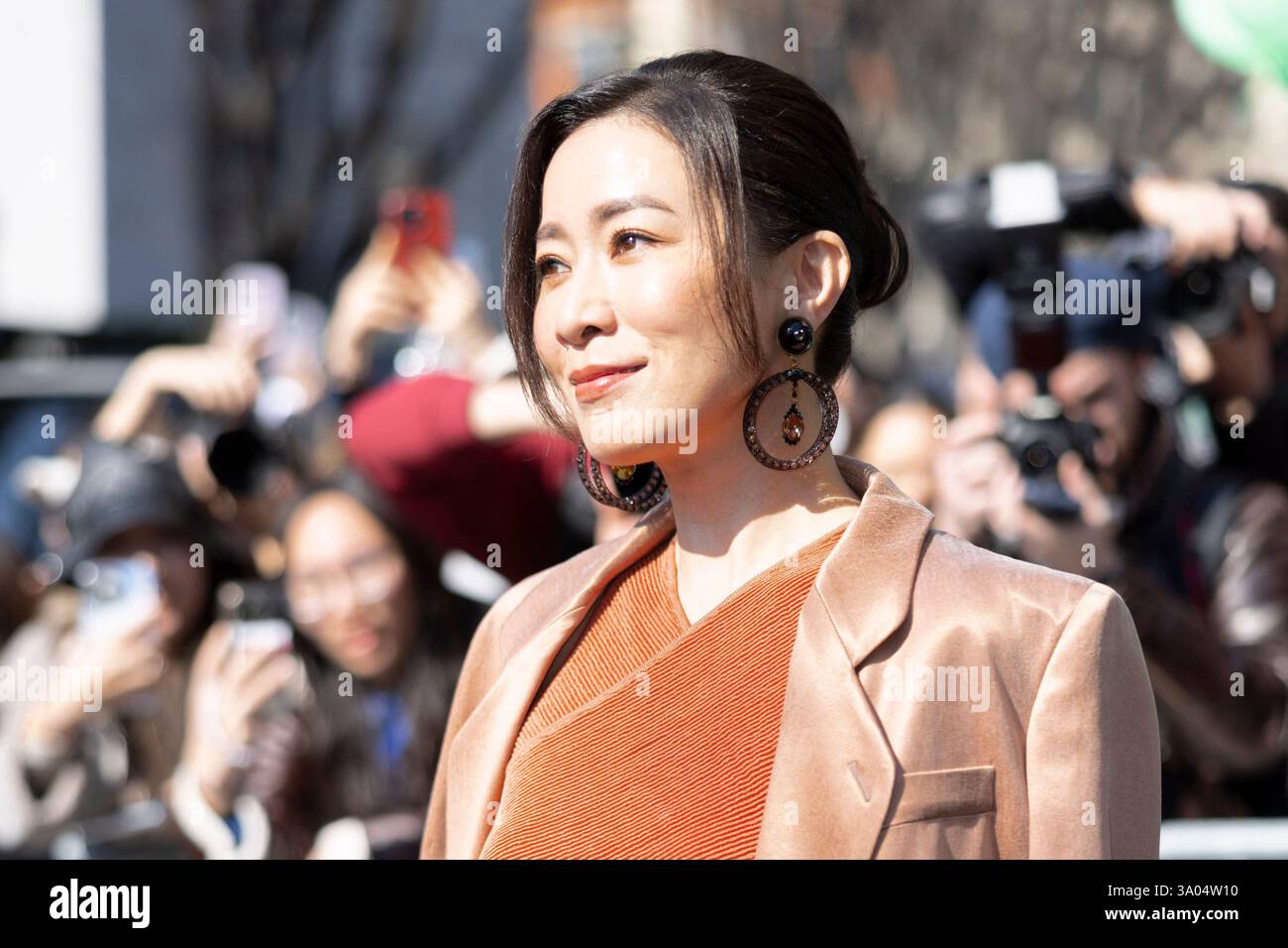 Charmaine Sheh arrives to Giorgio Armani fashion show during the Milan ...