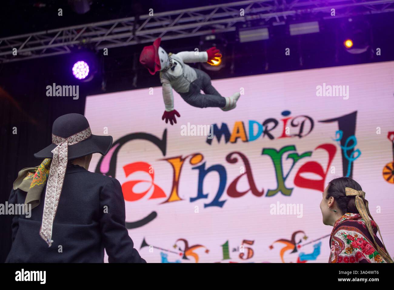 A doll known as "el pelele" is raised during the "El tossing of the ...