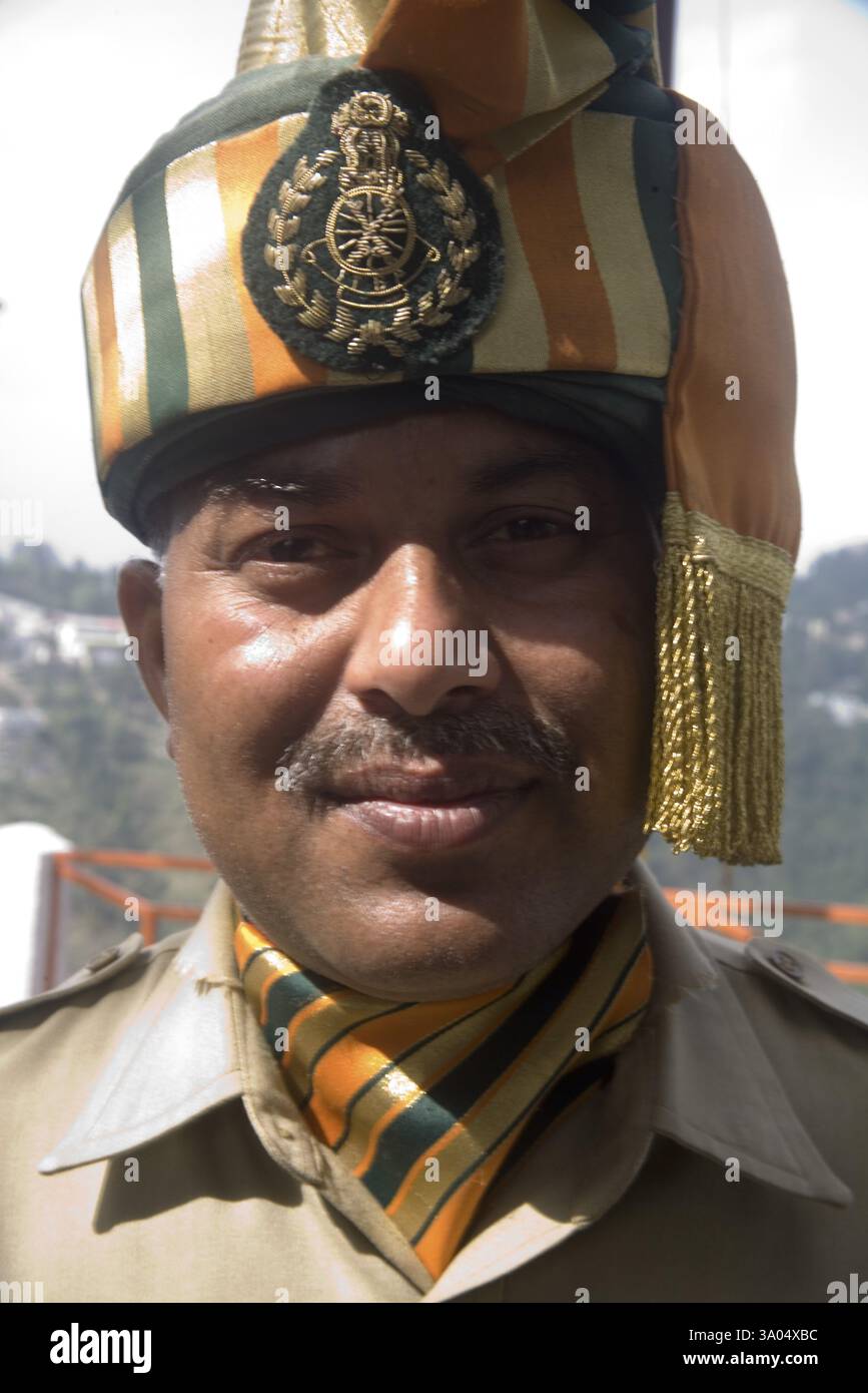 South Asian Indian Indo Tibetan border police force in military uniform ...