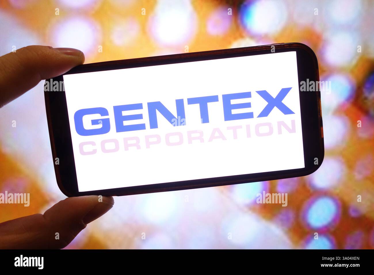 In this photo illustration, the Gentex Corporation company logo is seen ...