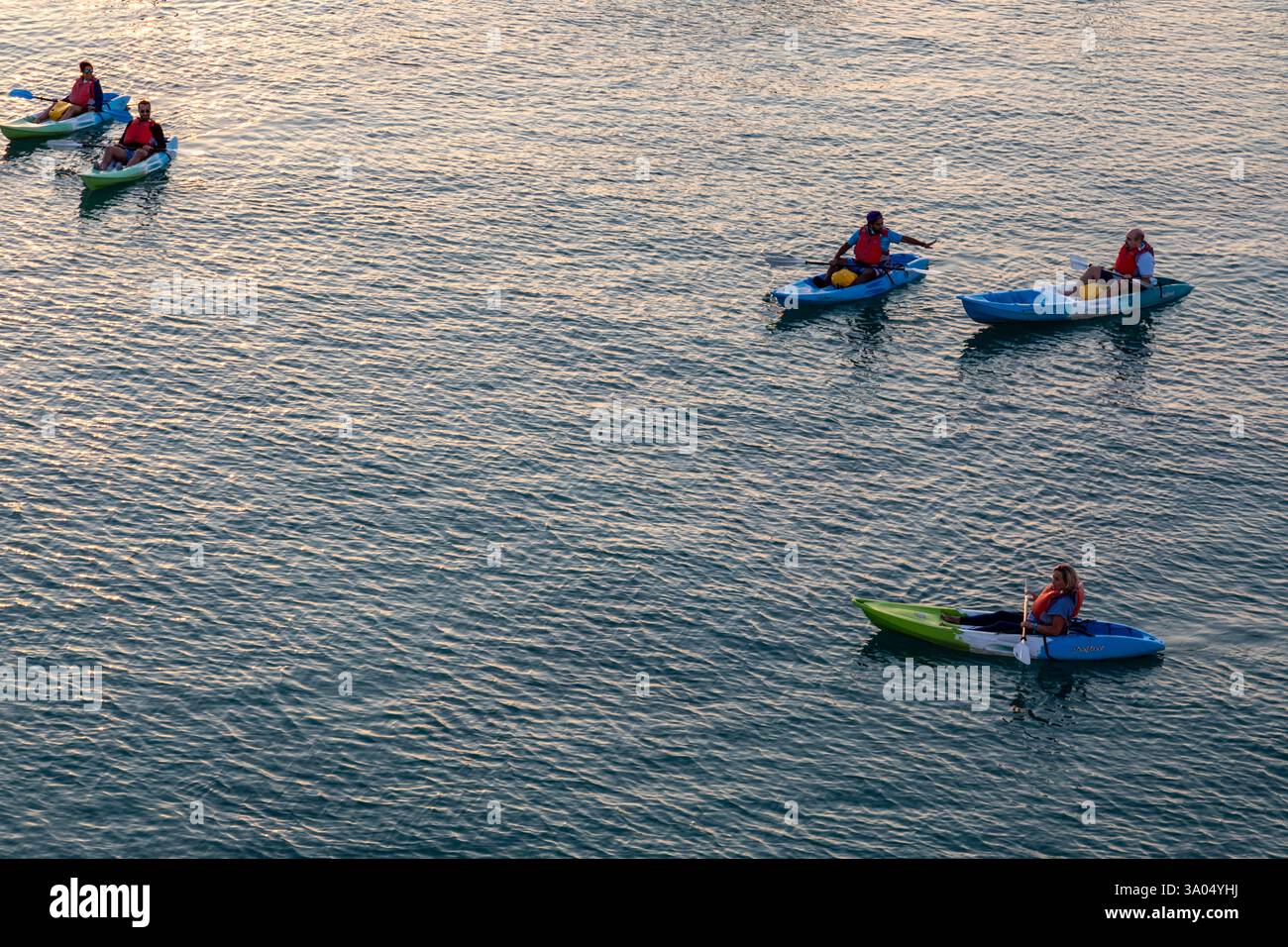 Kayaking Through Sea in Summer Afternoon Stock Photo - Alamy