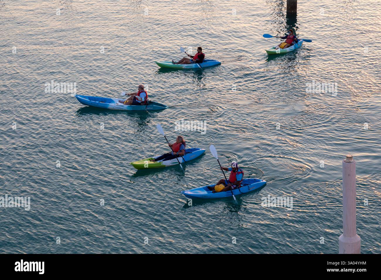 Kayaking Through Sea in Summer Afternoon Stock Photo - Alamy