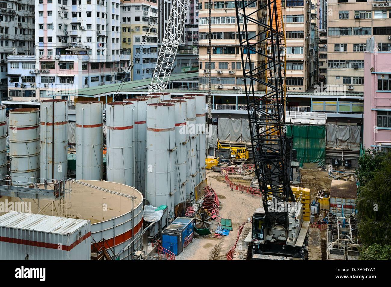 Hong Kong industrial Construction Site Stock Photo - Alamy