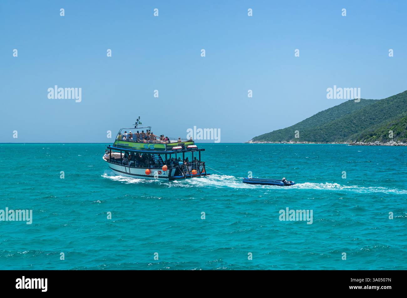 Toa Toa boat schooner sailing on Guriri cove bay blue waters near ...