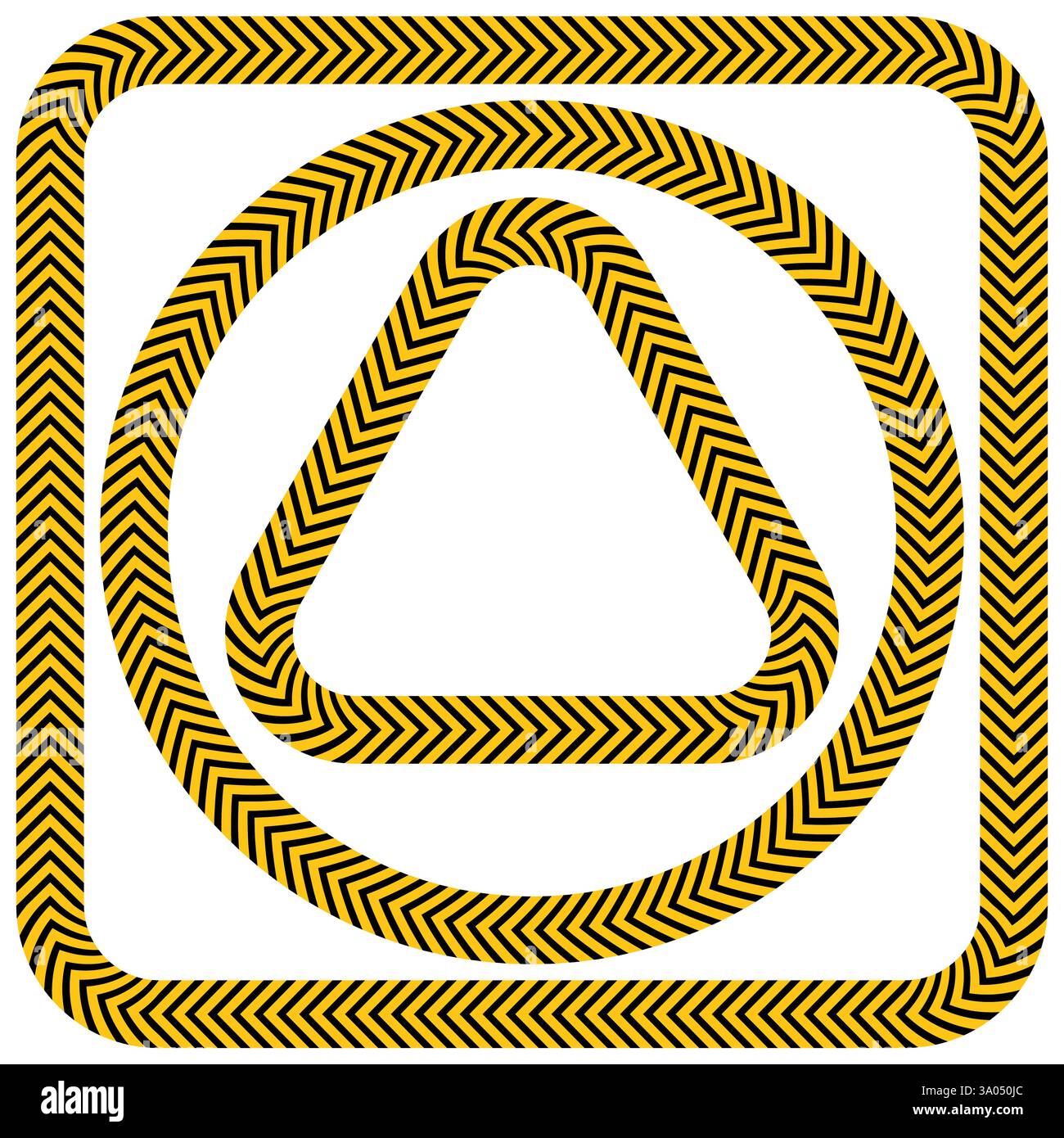 Vector Yellow and Black Frame set. Danger Sign Background with Arrow ...