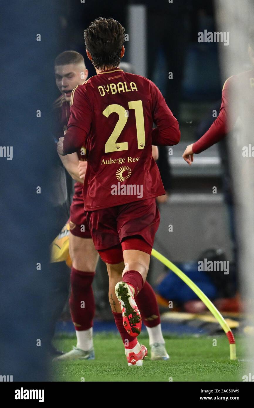 Artem Dovbyk of A.S. Roma celebrates after scoring the goal to make it ...