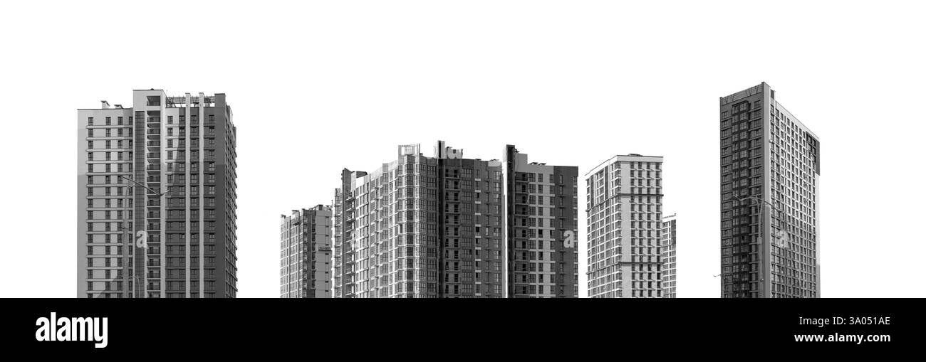 Architecture featuring modern high-rise residential buildings in an ...