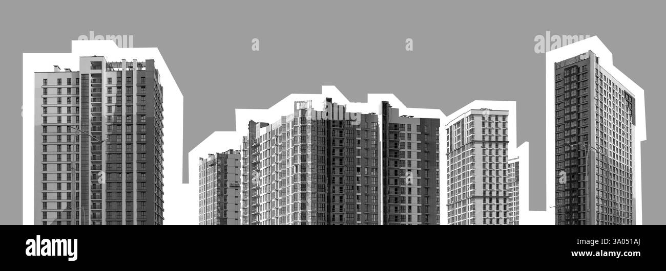 Architecture featuring modern high-rise residential buildings in an ...