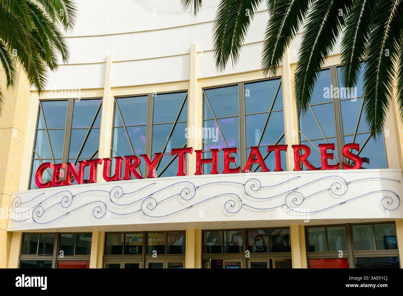 Century Theatres sign, in bold red letters, is displayed above the ...