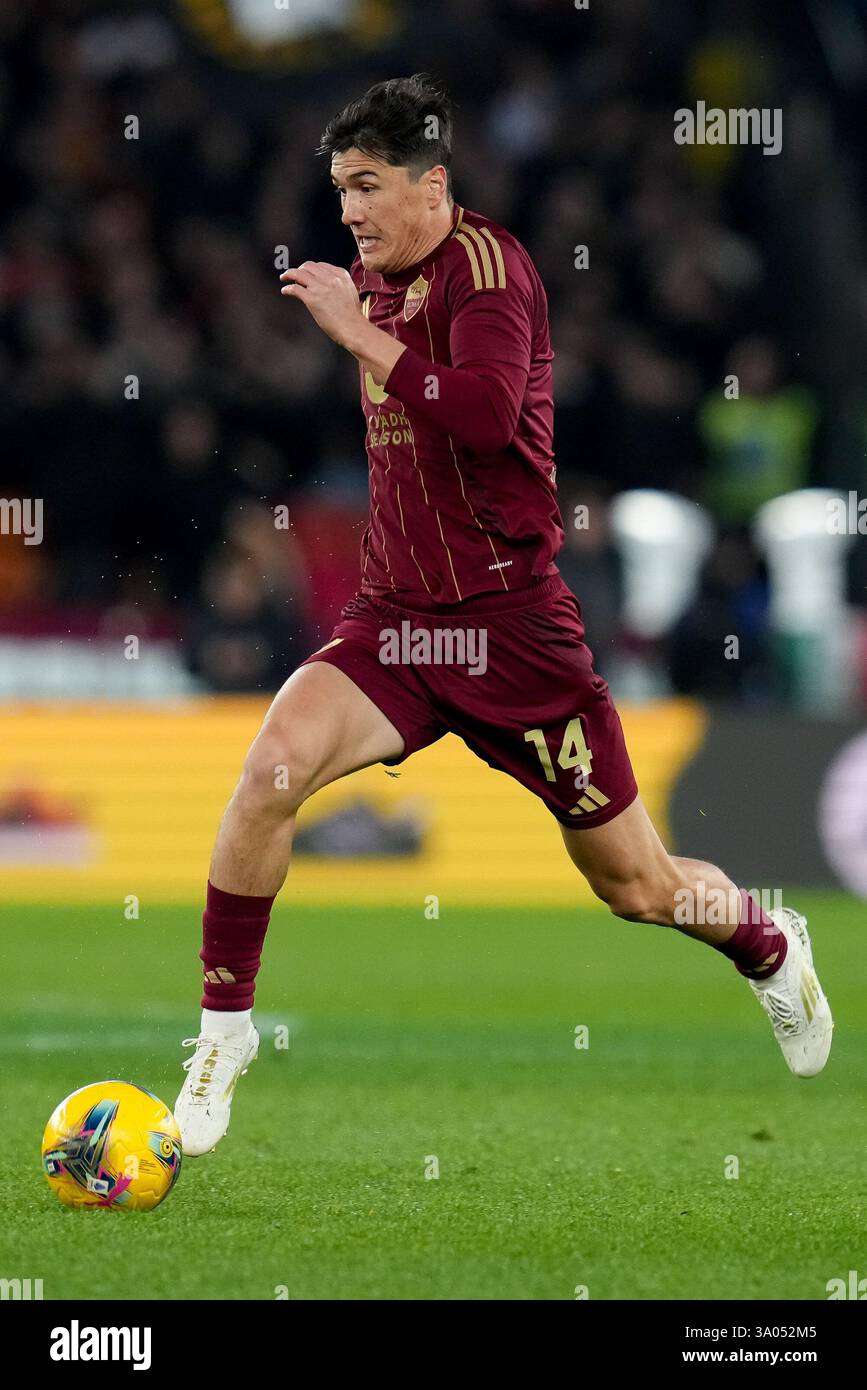 Rome, Italy. 02nd Mar, 2025. Eldor Shomurodov of AS Roma during the ...