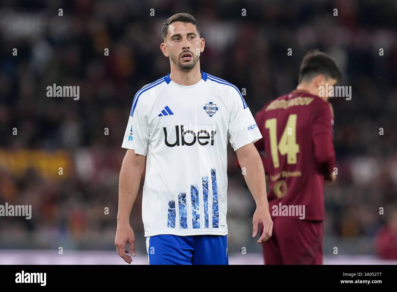 Rome, Italy. 02nd Mar, 2025. Edoardo Goldaniga of Como 1907 looks on ...