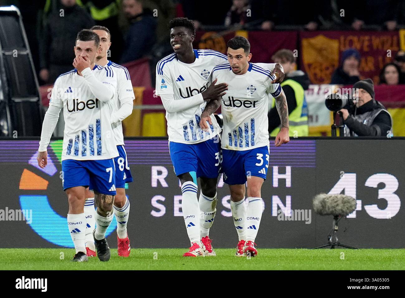 Rome, Italy. 02nd Mar, 2025. Lucas Da Cunha of Como 1907 celebrates ...