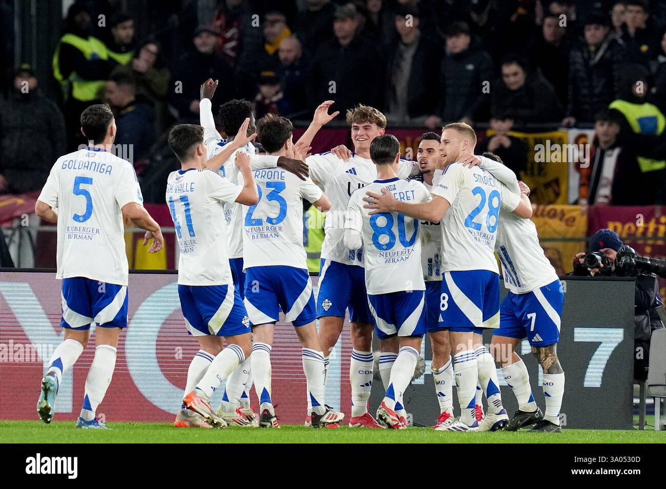 Rome, Italy. 02nd Mar, 2025. Lucas Da Cunha of Como 1907 celebrates ...