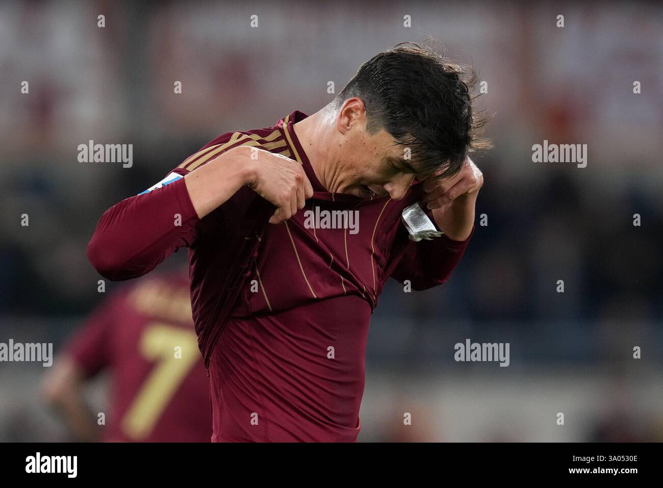 Rome, Italy. 02nd Mar, 2025. Eldor Shomurodov of AS Roma looks dejected ...