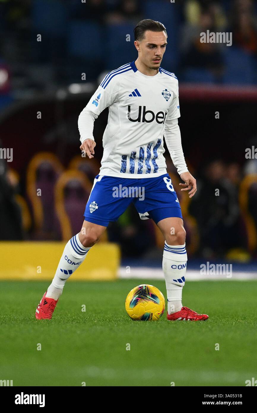 Maxence Caqueret of Como 1907 is in action during the 27th day of the ...