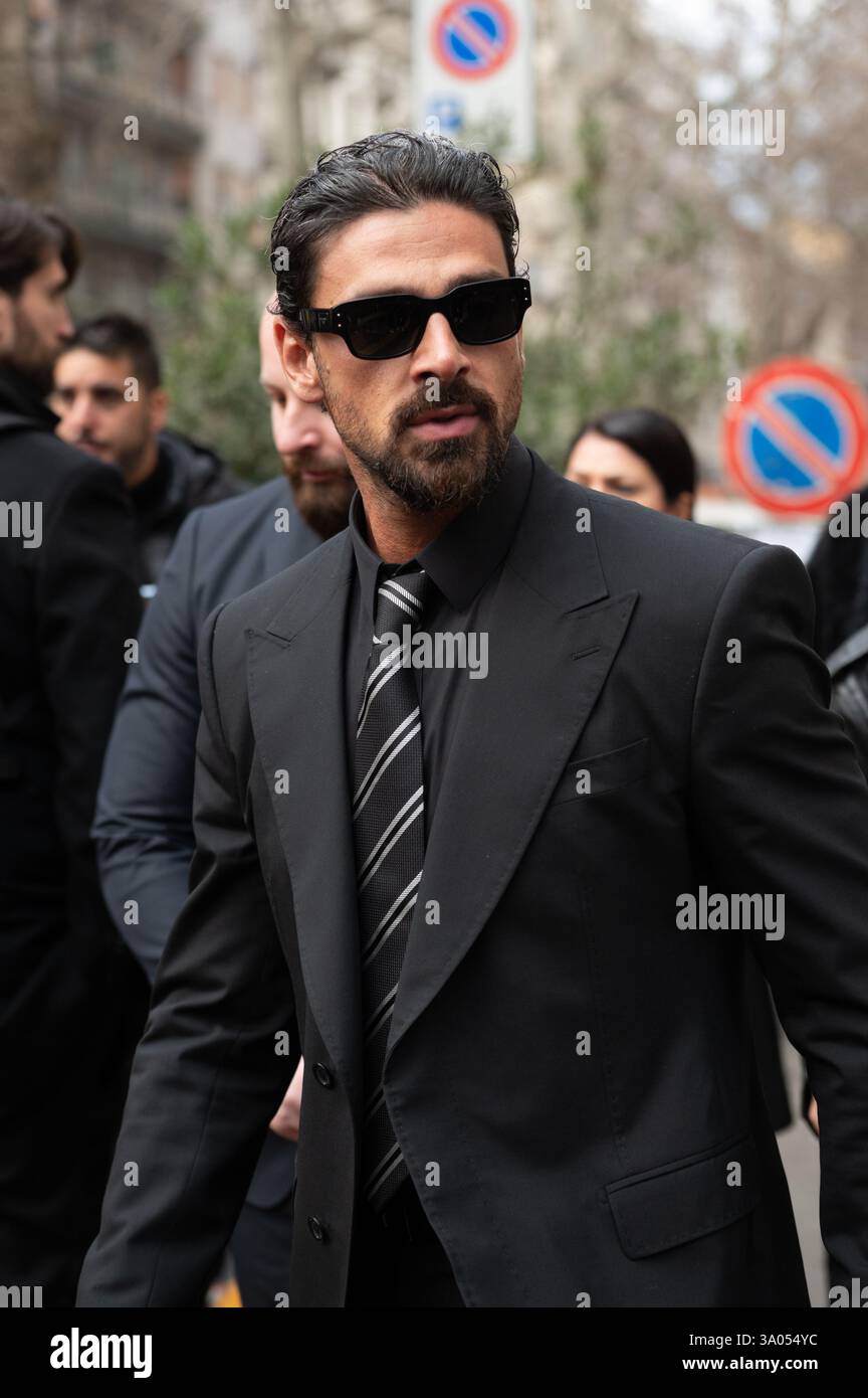 Milano, Italy. 01st Mar, 2025. Michele Morrone during the Dolce ...