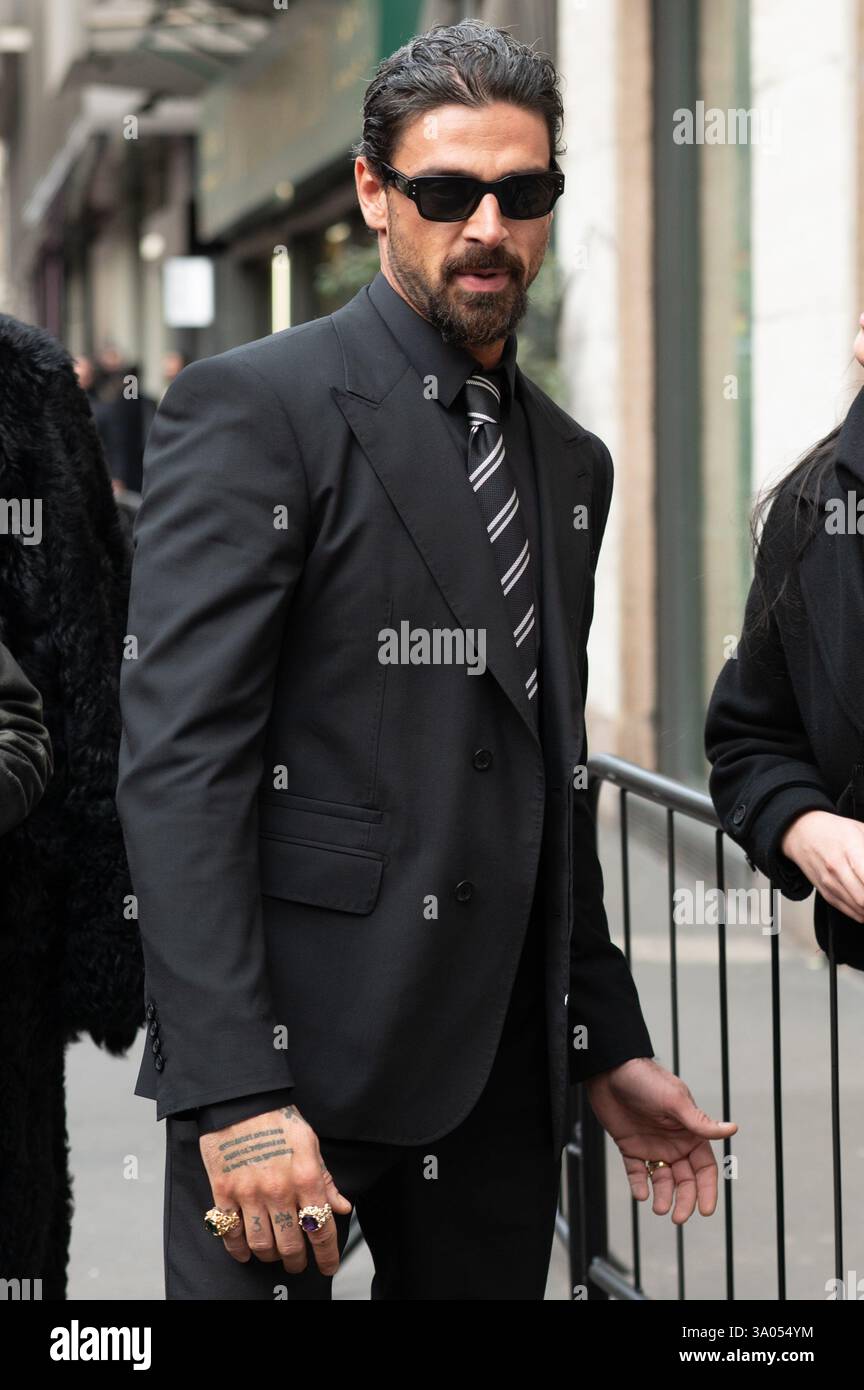 Milano, Italy. 01st Mar, 2025. Michele Morrone during the Dolce ...