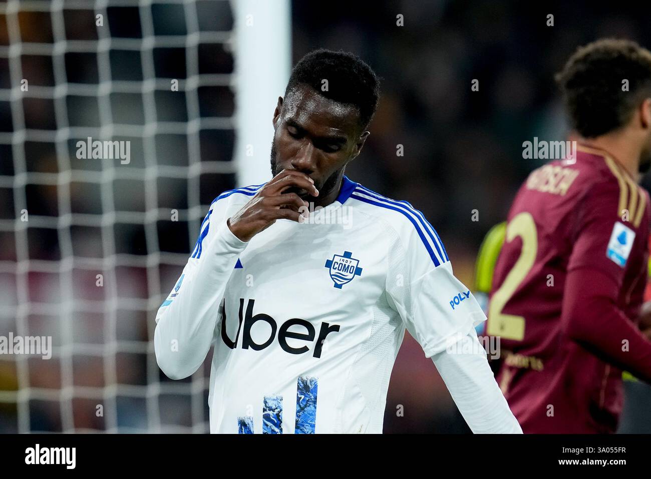 Rome, Italy. 02nd Mar, 2025. Alieu Fadera of Como 1907 looks dejected ...