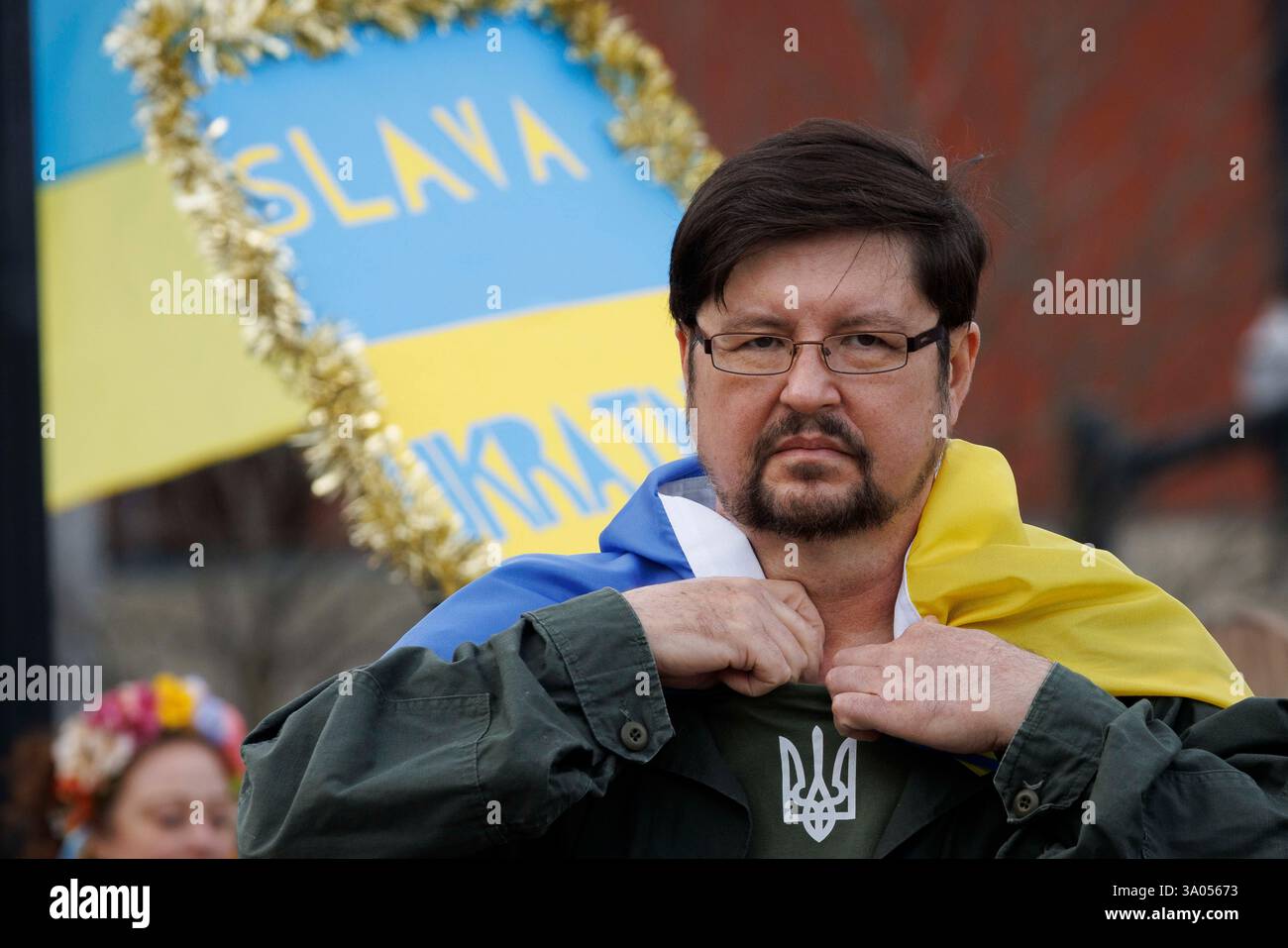 Over one hundred people rallied in Portland, Oregon on March 1, 2025 ...