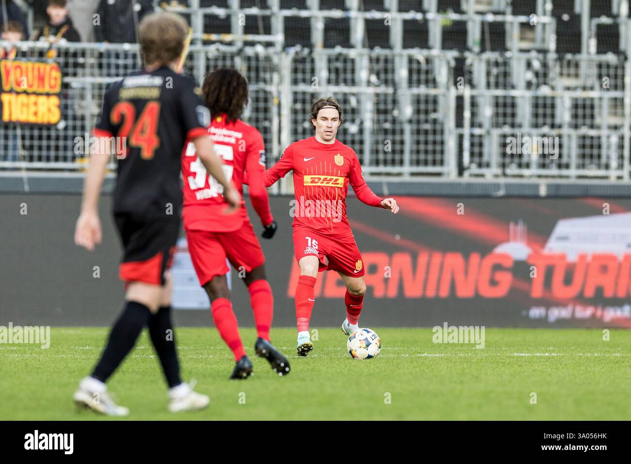 Herning, Denmark. 02nd Mar, 2025. Erik Marxen (15) of FC Nordsjaelland ...