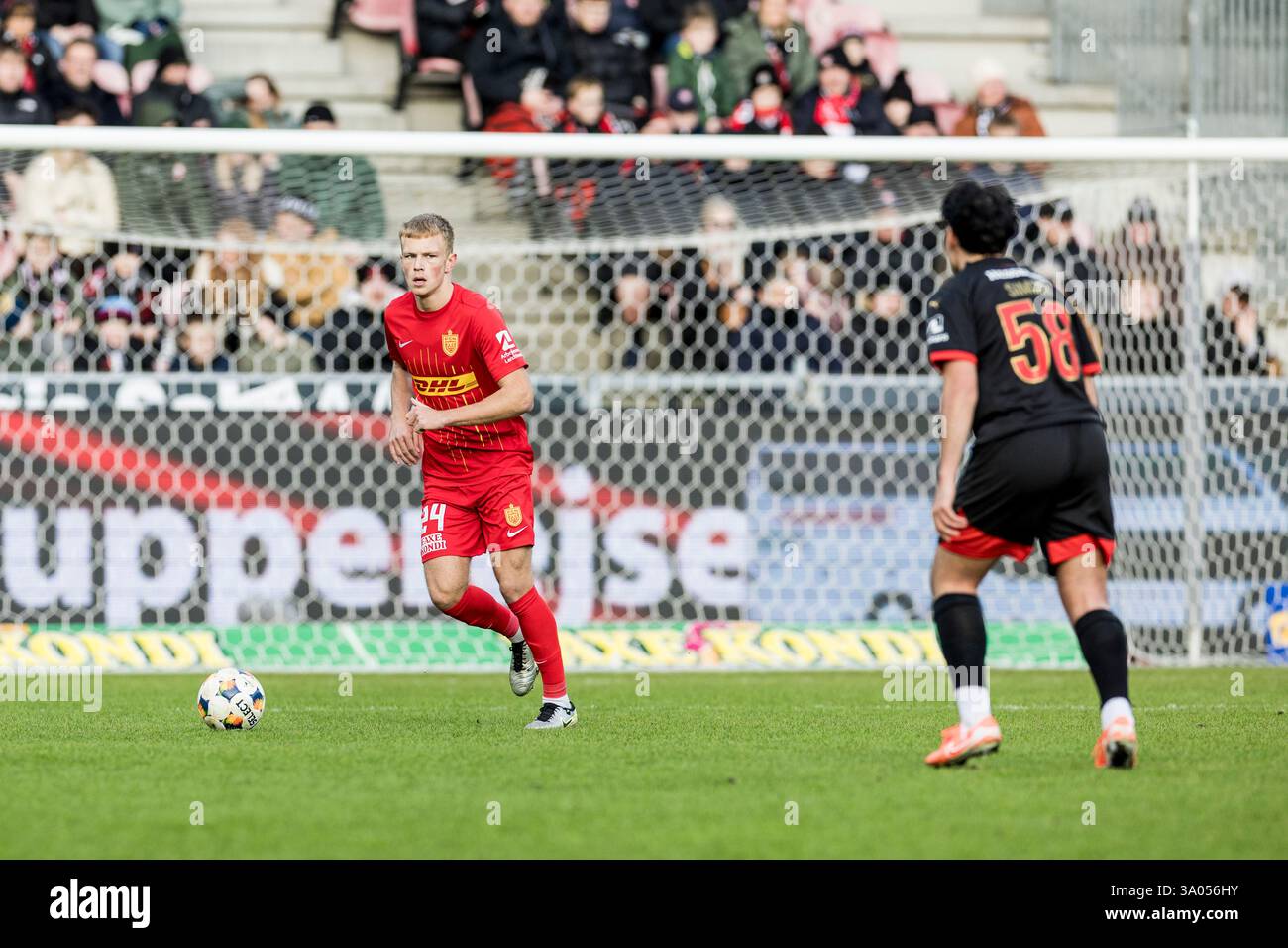 Herning, Denmark. 02nd Mar, 2025. Lucas Hogsberg (24) of FC ...
