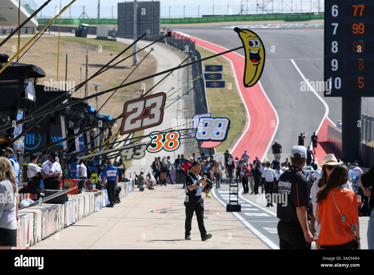 AUSTIN, TX - MARCH 02: A general view of pit lane with fans walking ...