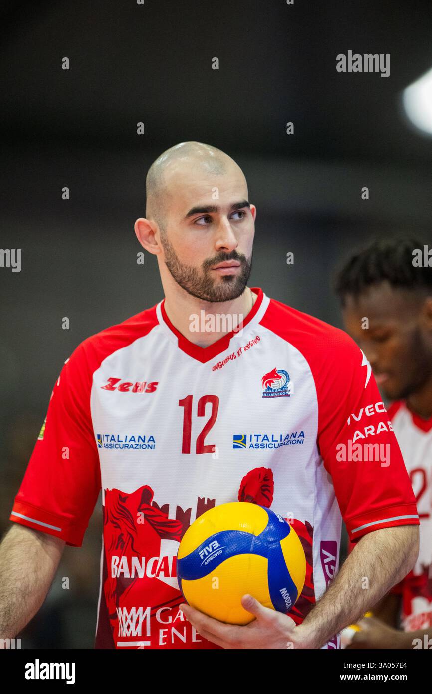 Piacenza, Italy. 02nd Mar, 2025. Galassi Gianluca ( Gas Sales Bluenergy Piacenza ) during Gas ...