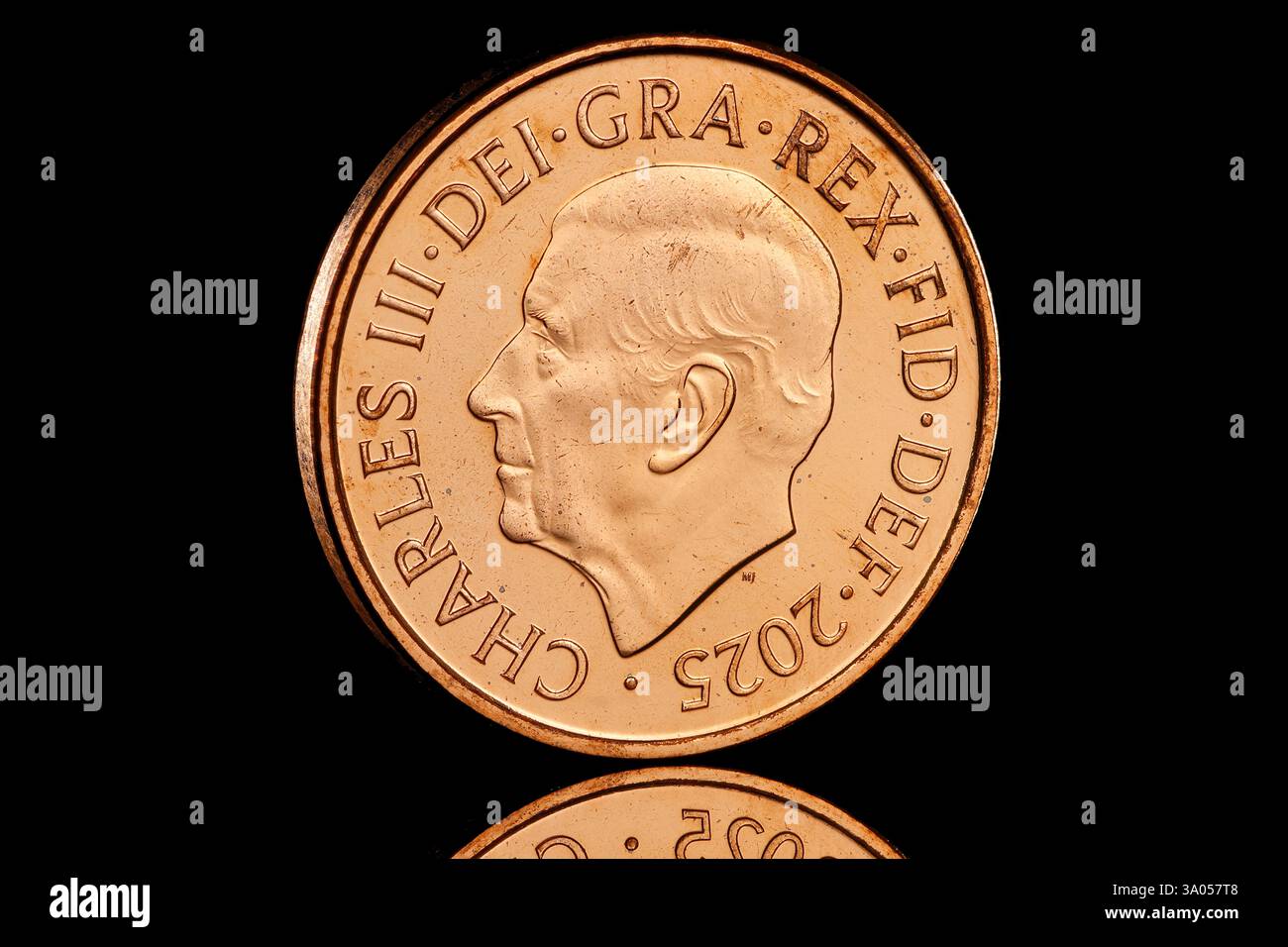 2025 United Kingdom King Charles III One Pence Stock Photo - Alamy
