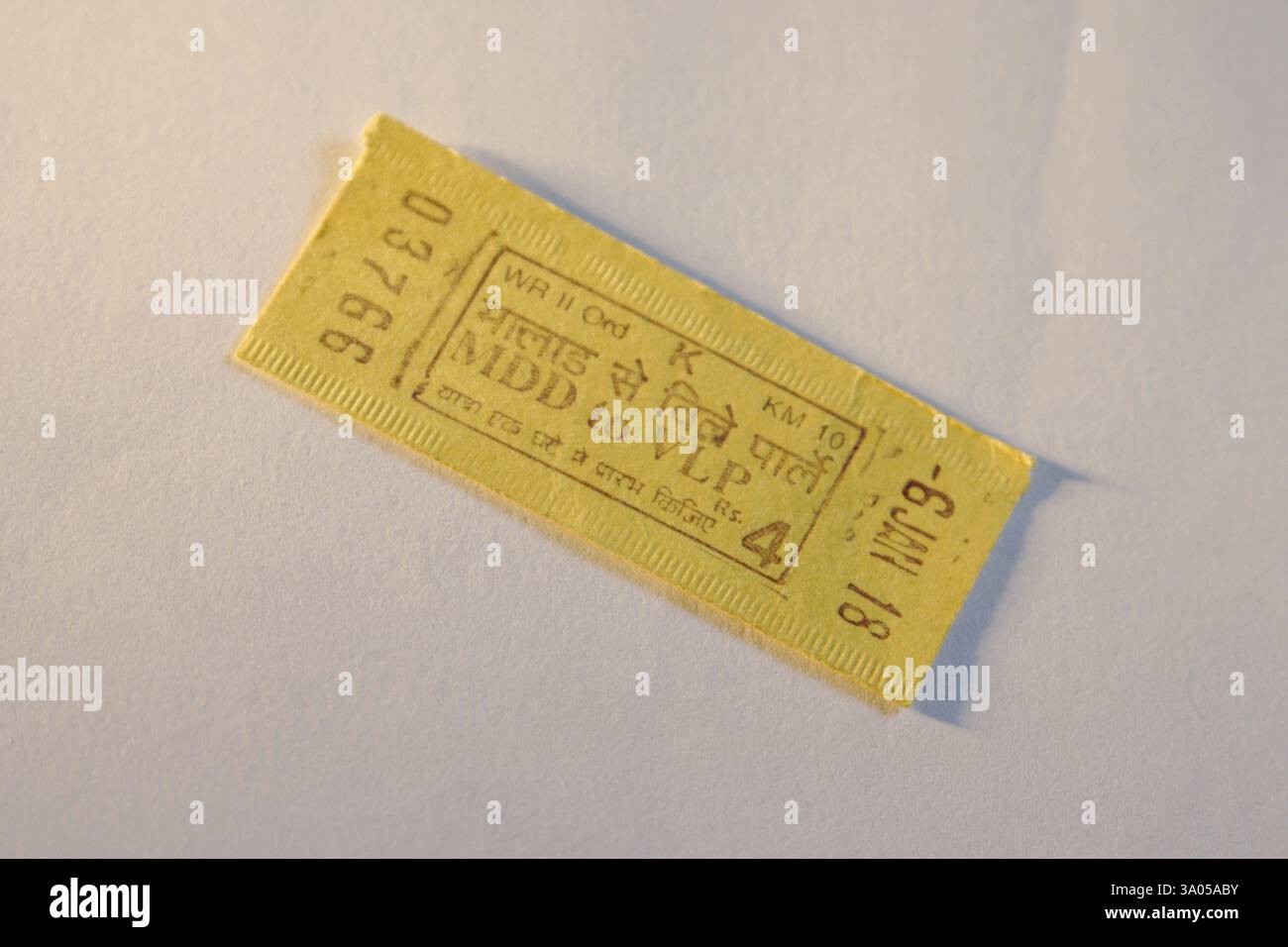 Train season ticket second class of Mumbai local train, western Railway ...