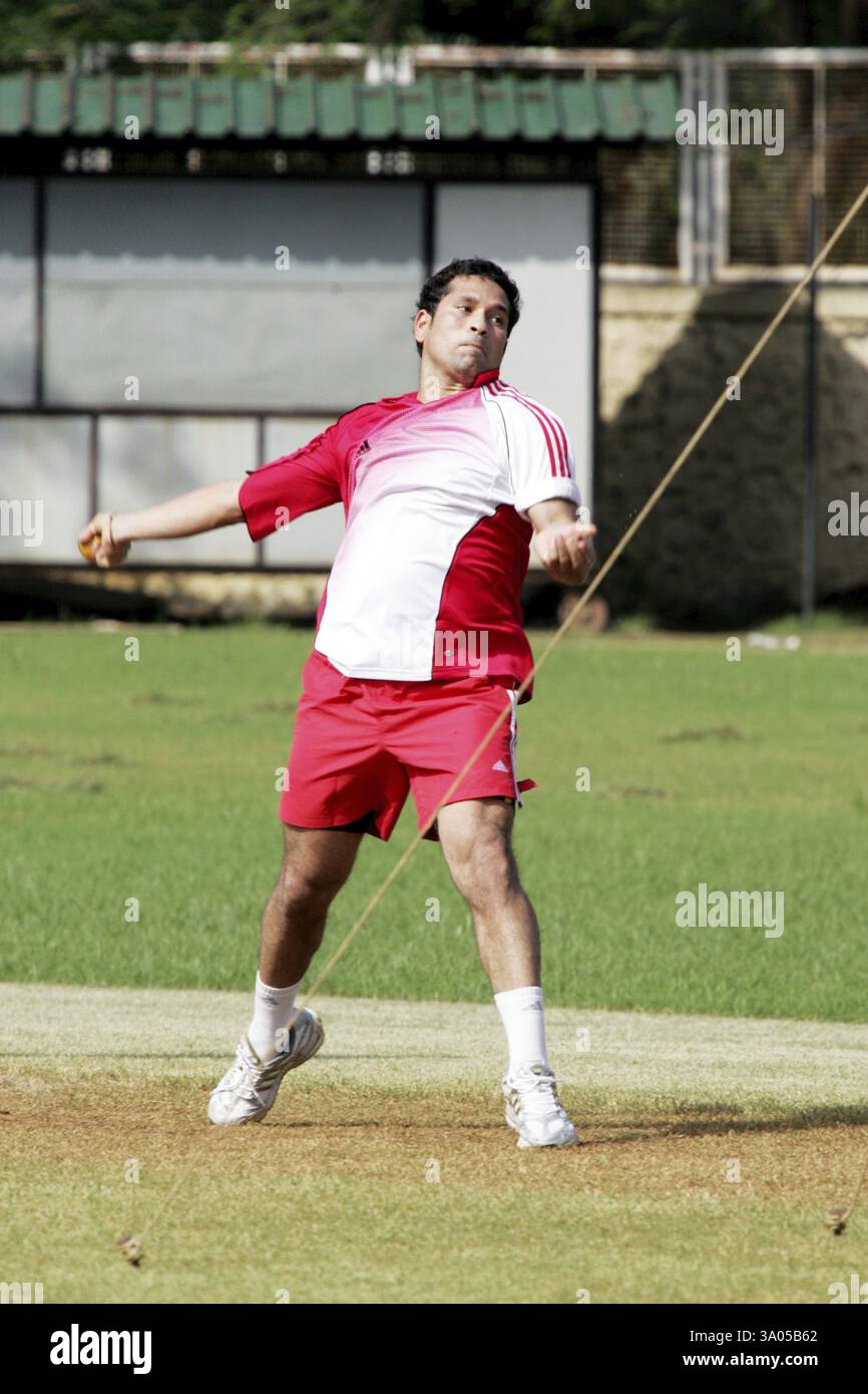 Master Blaster Sachin Tendulkar net practicing in Bombay Mumbai ...