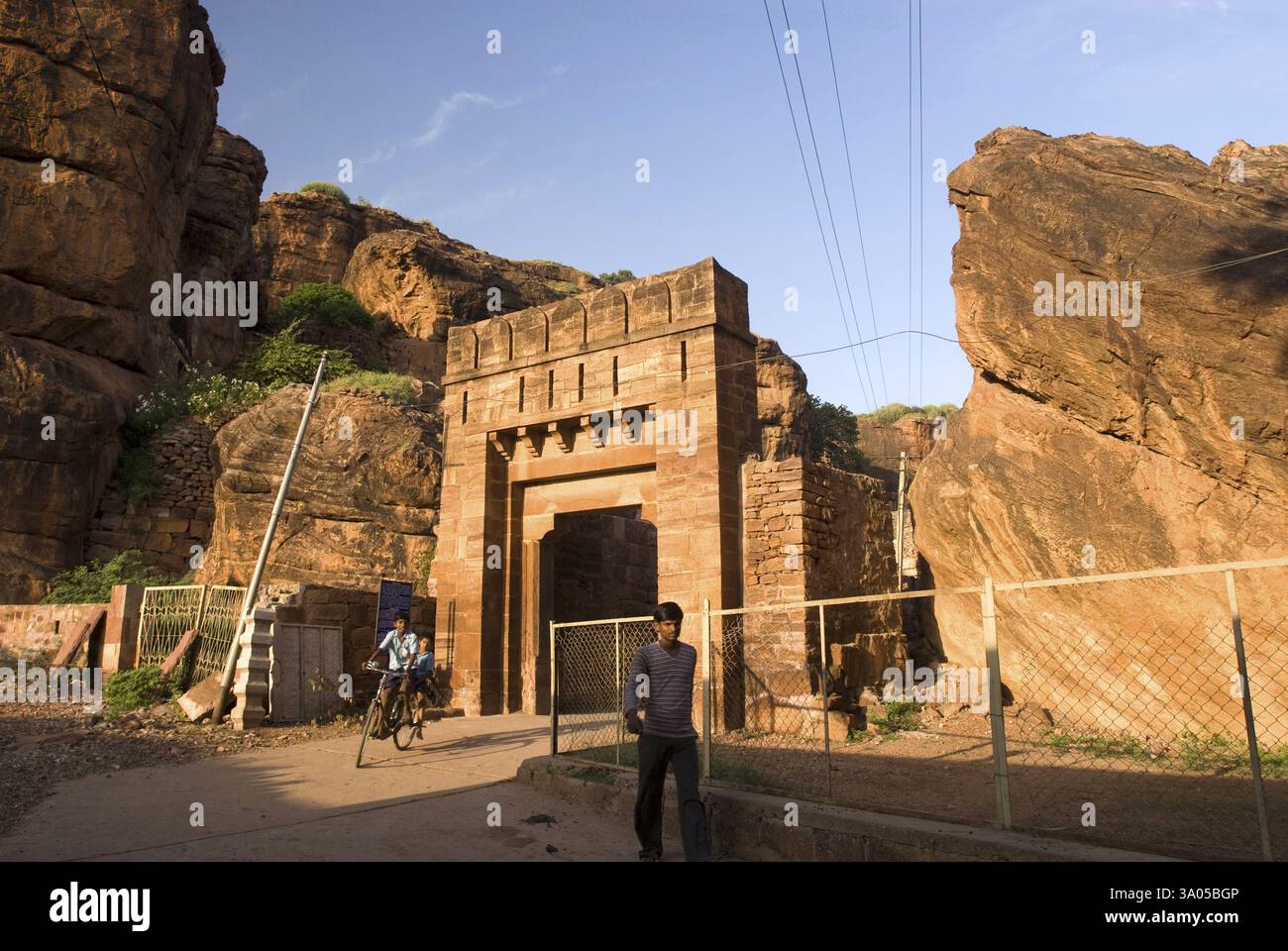 Entrance to Badami fort 7th century, Karnataka, India, Asia Stock Photo ...