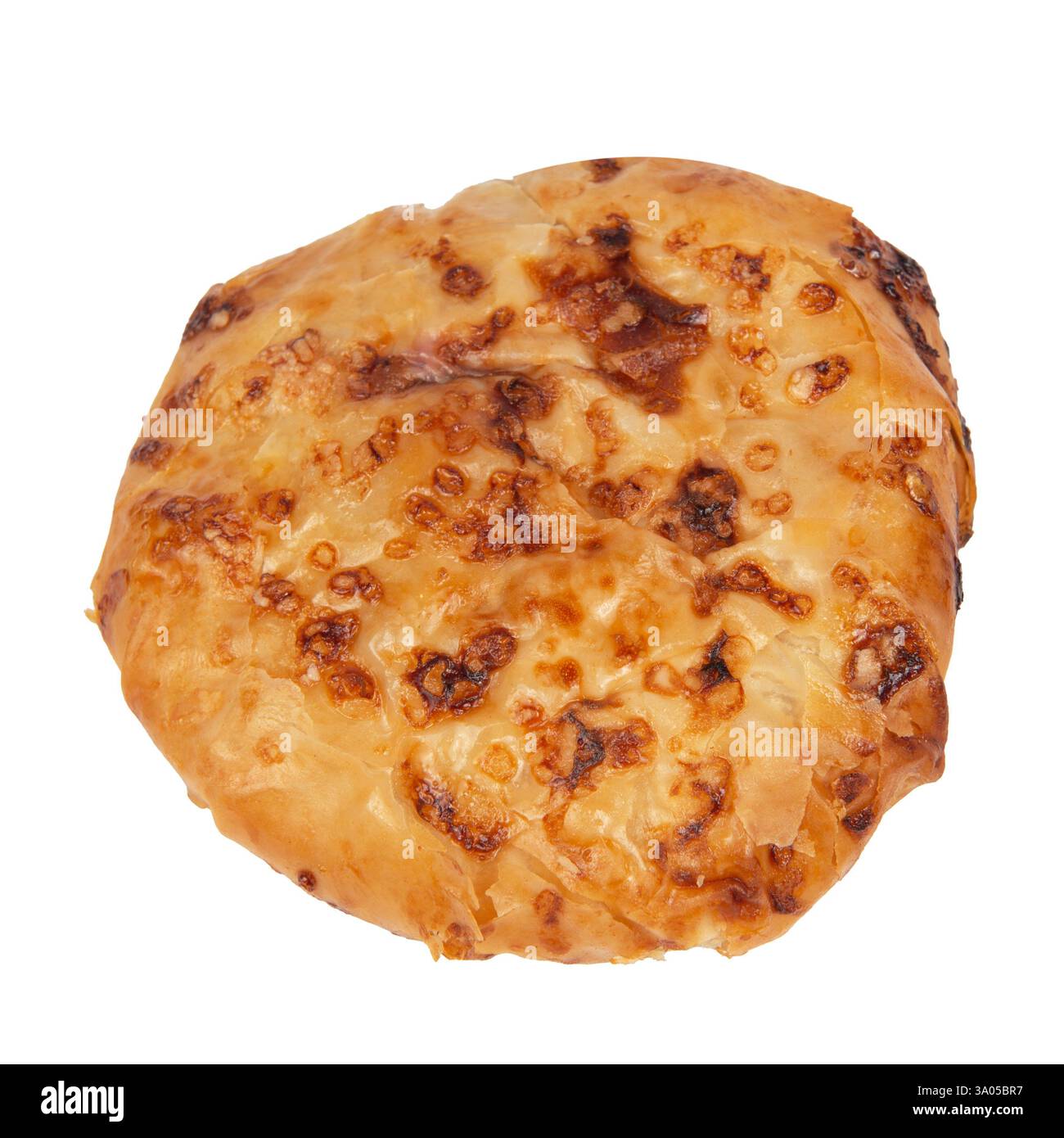 desert pie with cherries and cream cheese isolated on white background ...