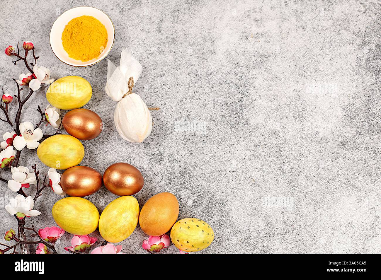 Easter celebration concept. Easter egg dyeing recipe with natural dyes ...