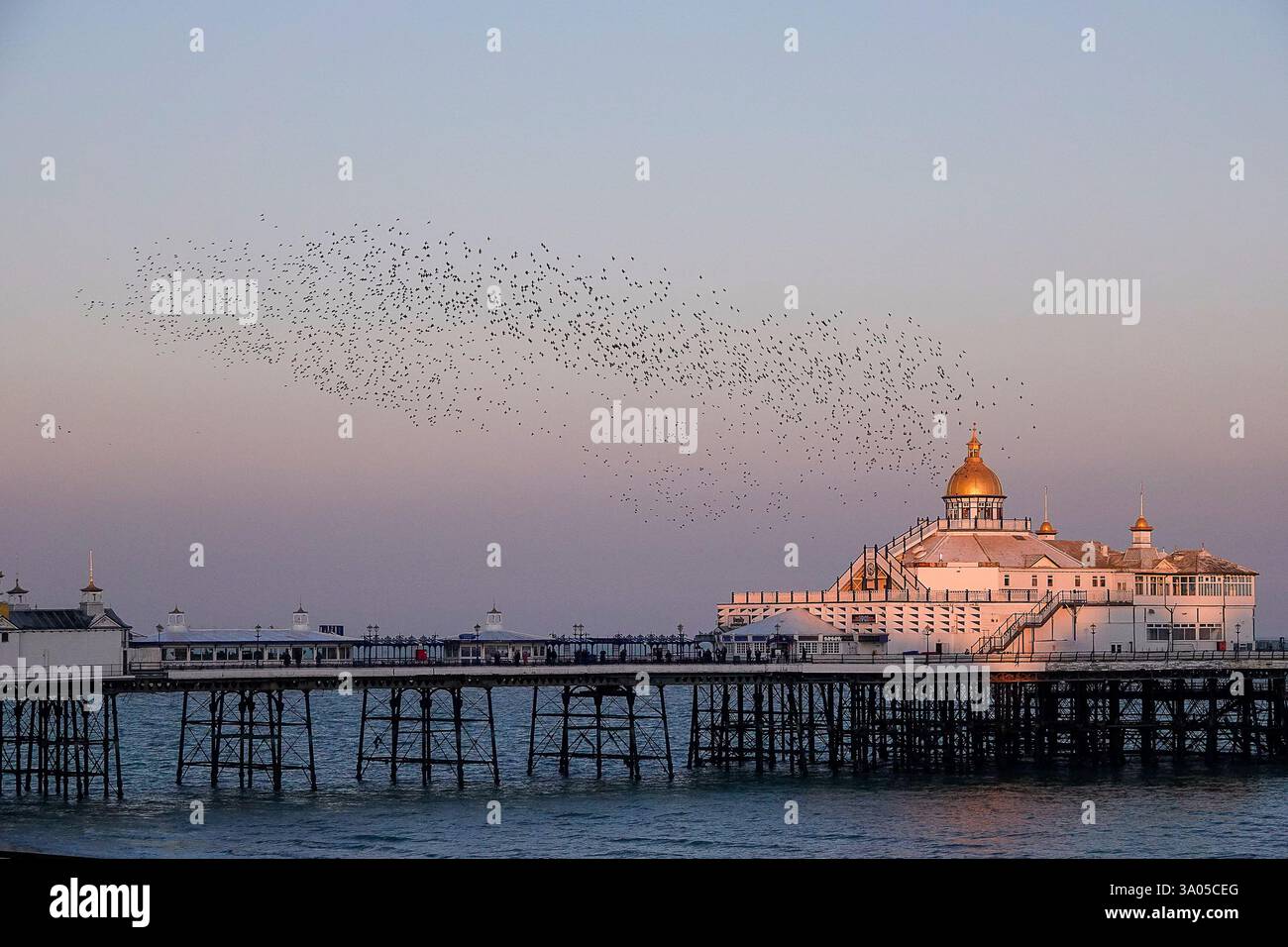 Eastbourne Pier, Eastbourne. 02nd March 2025. A beautiful end to the ...