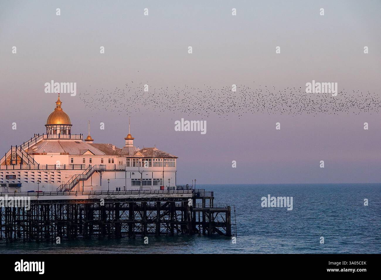 Eastbourne Pier, Eastbourne. 02nd March 2025. A beautiful end to the ...